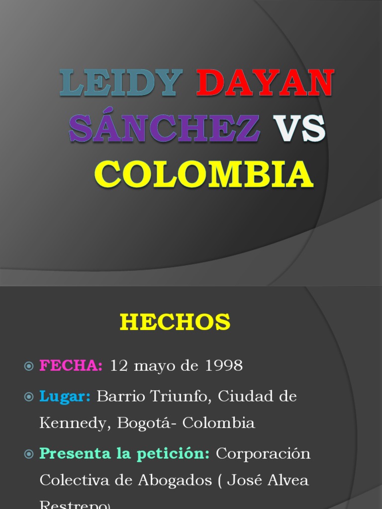 Leidy Dayan Sánchez Vs Colombia | PDF | Convenio europeo de derechos ...
