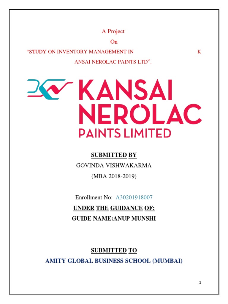 Report On KNPL | PDF | Business