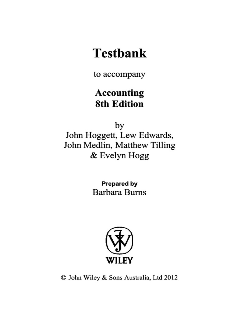 Edoc - Pub - ch04 TB Hoggetta8e PDF | PDF | Accrual | Debits And Credits