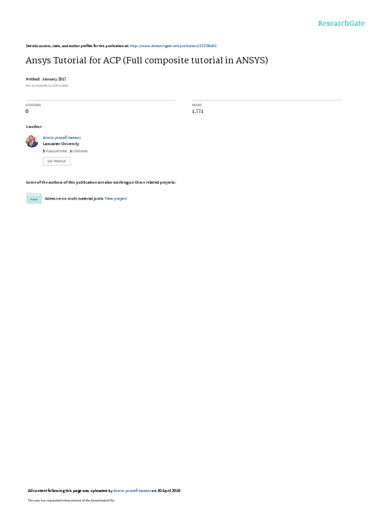 Ansys Tutorial | PDF | Composite Material | Fracture