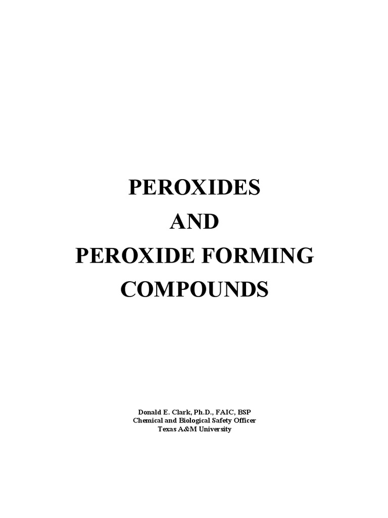 Peroxides PDF | PDF | Hydrogen Peroxide | Chemical Reactions