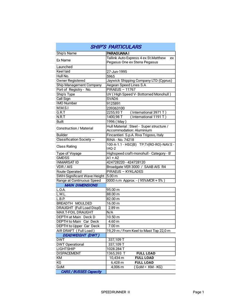 Ship Partícular HSC | PDF | Marine Propulsion | Ships