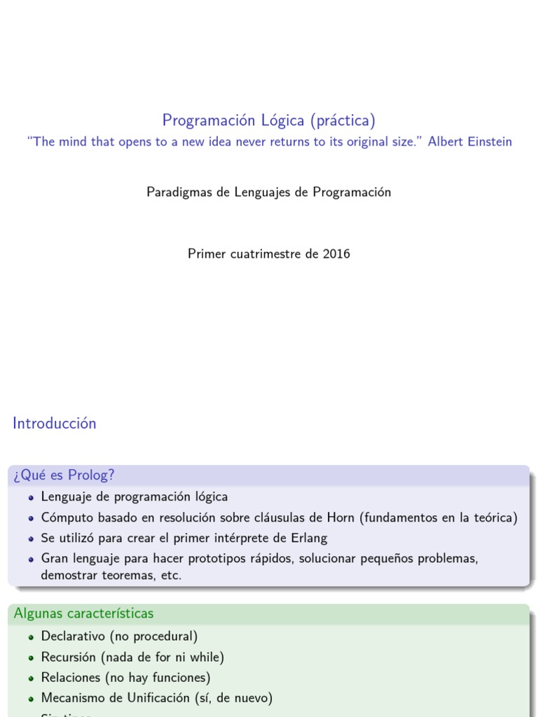 Herramientas de Prolog | PDF | Lógica de primer orden | Ciencias de la ...