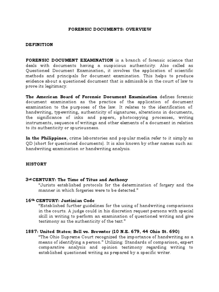 Forensic Documents | PDF | Forensic Science