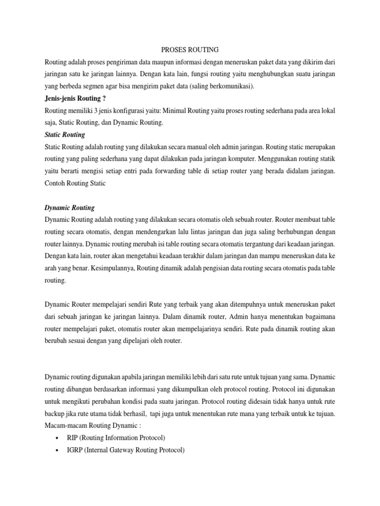 Proses Routing | PDF