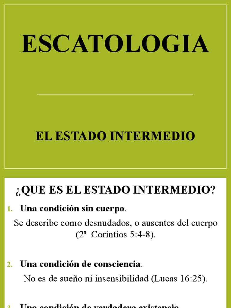 El estado intermedio y la suerte eterna de las almas según la Biblia ...