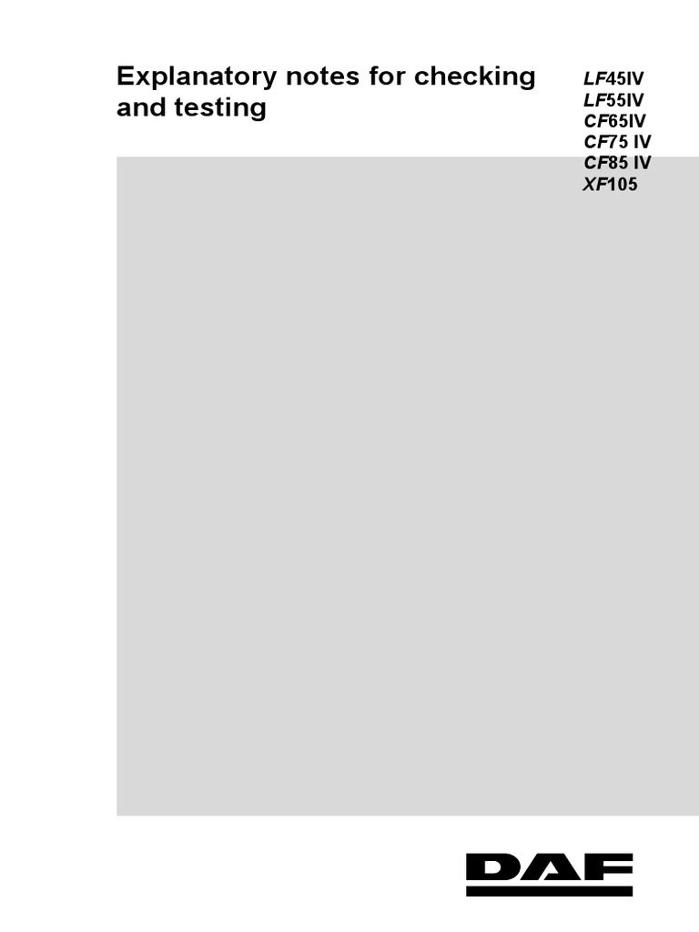 Daf Ix Checking Testing | PDF | Anti Lock Braking System | Electrical ...