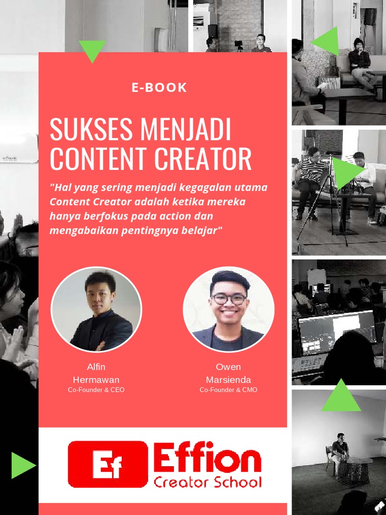Panduan Sukses Menjadi Content Creator by Effion Creator School | PDF