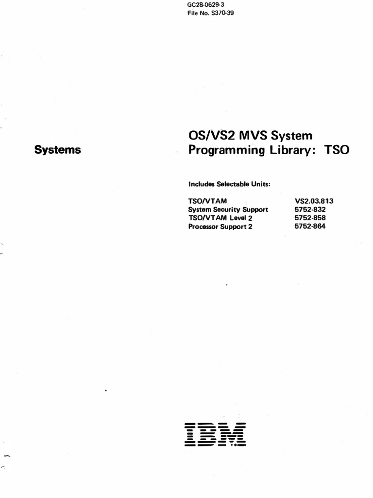 GC28-0629-3 OS VS2 MVS System Programming Library TSO | PDF | Subroutine | Computer Program