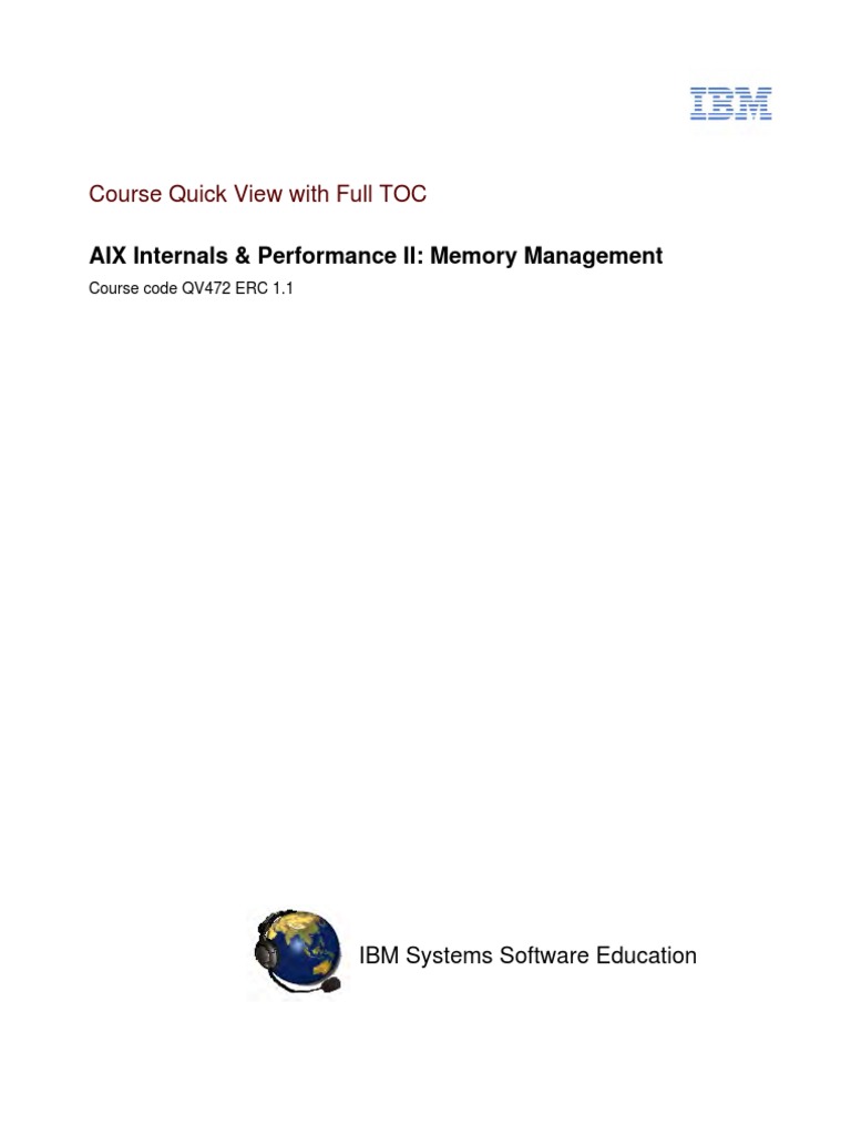 Course Quick View With Full TOC: AIX Internals & Performance II: Memory ...