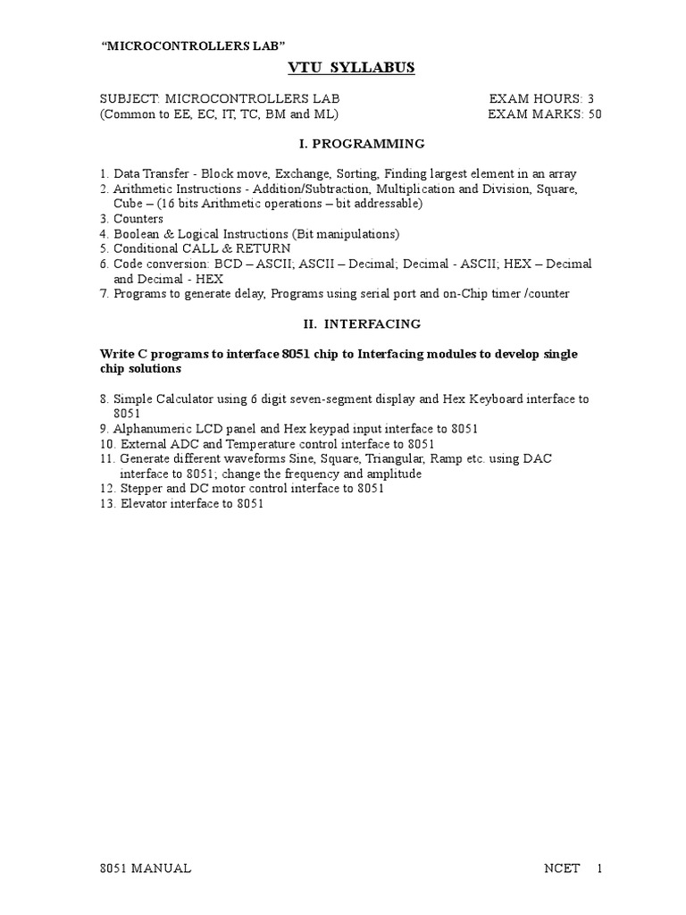IV 8051manua PDF | PDF | Binary Coded Decimal | Microcontroller