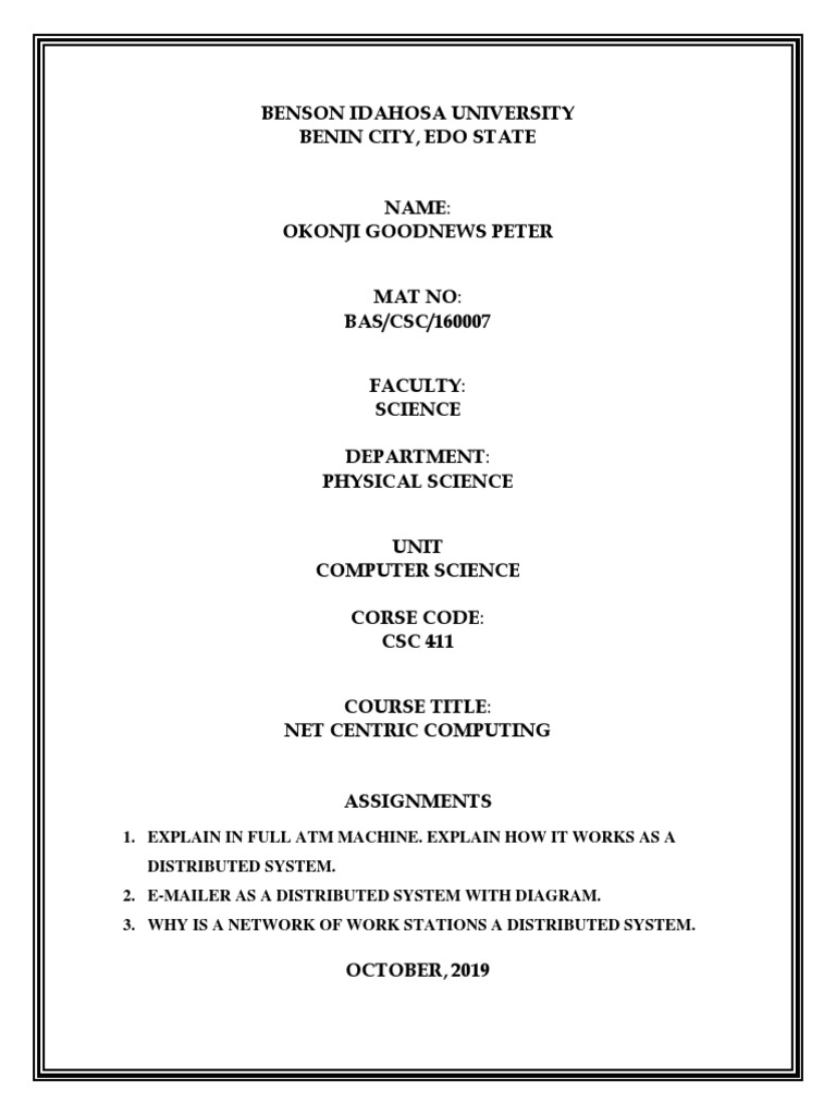Atm Machine | PDF | Distributed Computing | Computer Network