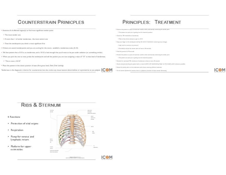 OPP - Lab - Counterstrain - Ribs, Anterior, Posterior | PDF | Diseases ...