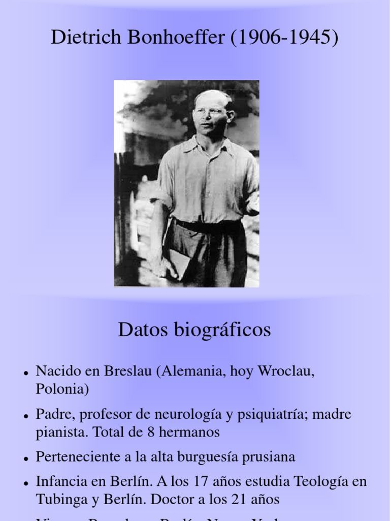 Bonhoeffer | PDF | Jesús | Dios