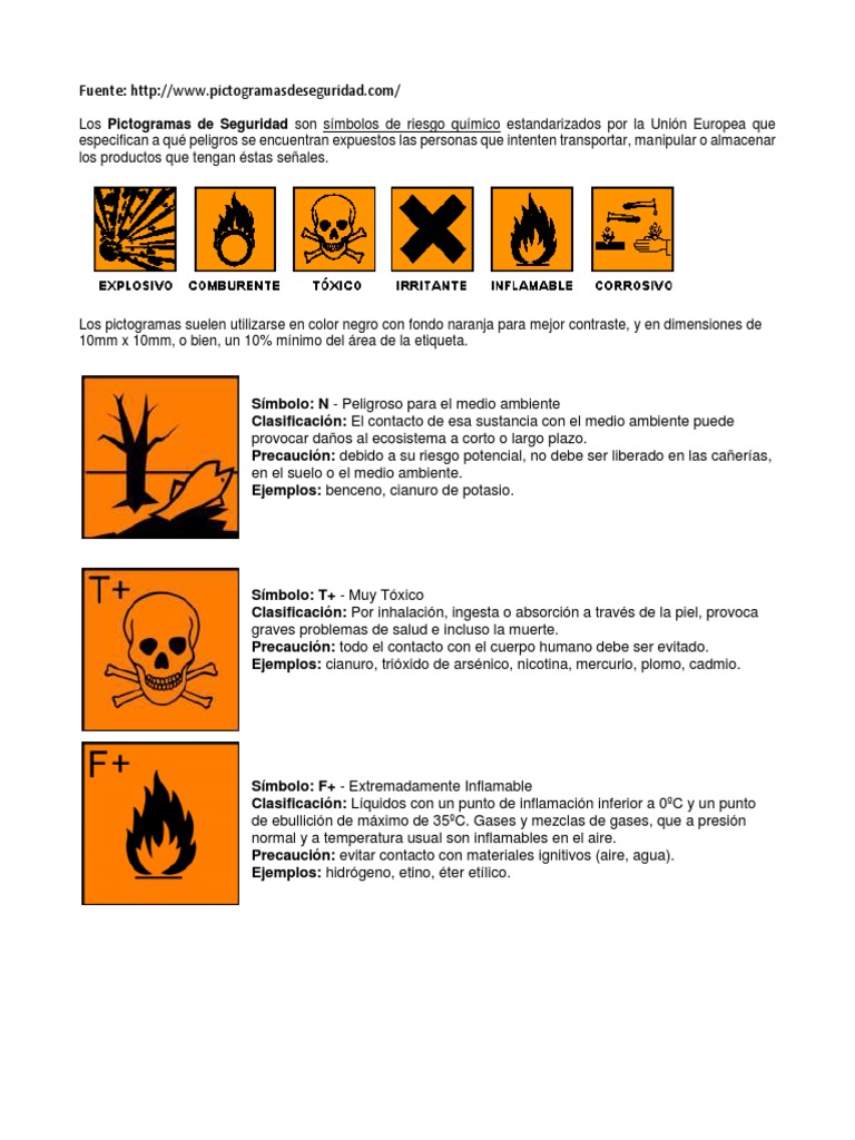 Una guía sobre los pictogramas de seguridad químicos de la Unión ...
