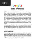 Google Code of Ethics | PDF | Copyright Infringement | Employment