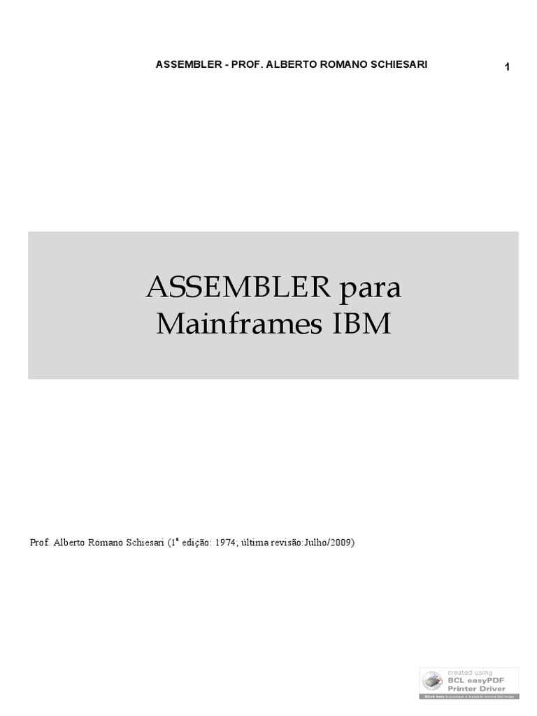 Assembler Mainframe | PDF | Linguagem Assembly | Byte