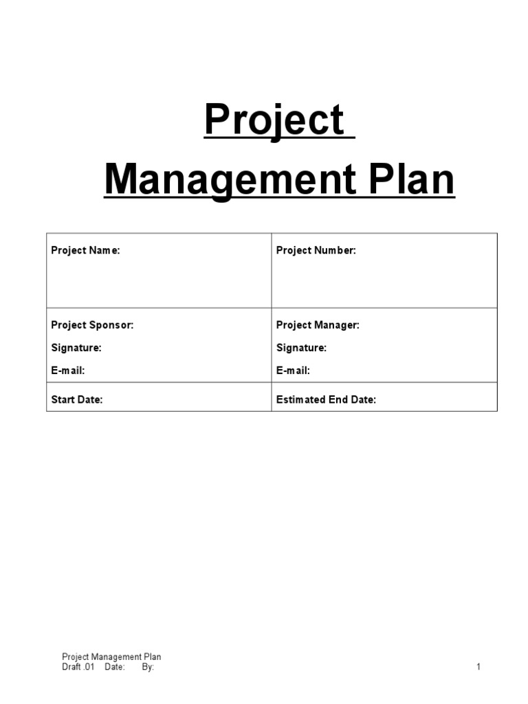 Project Management Plan Template | PDF | Project Management | Risk ...