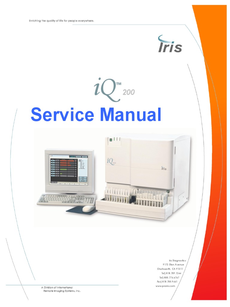 Manual de Servicio Iq Iris | PDF | Microscopy | Computer Hardware