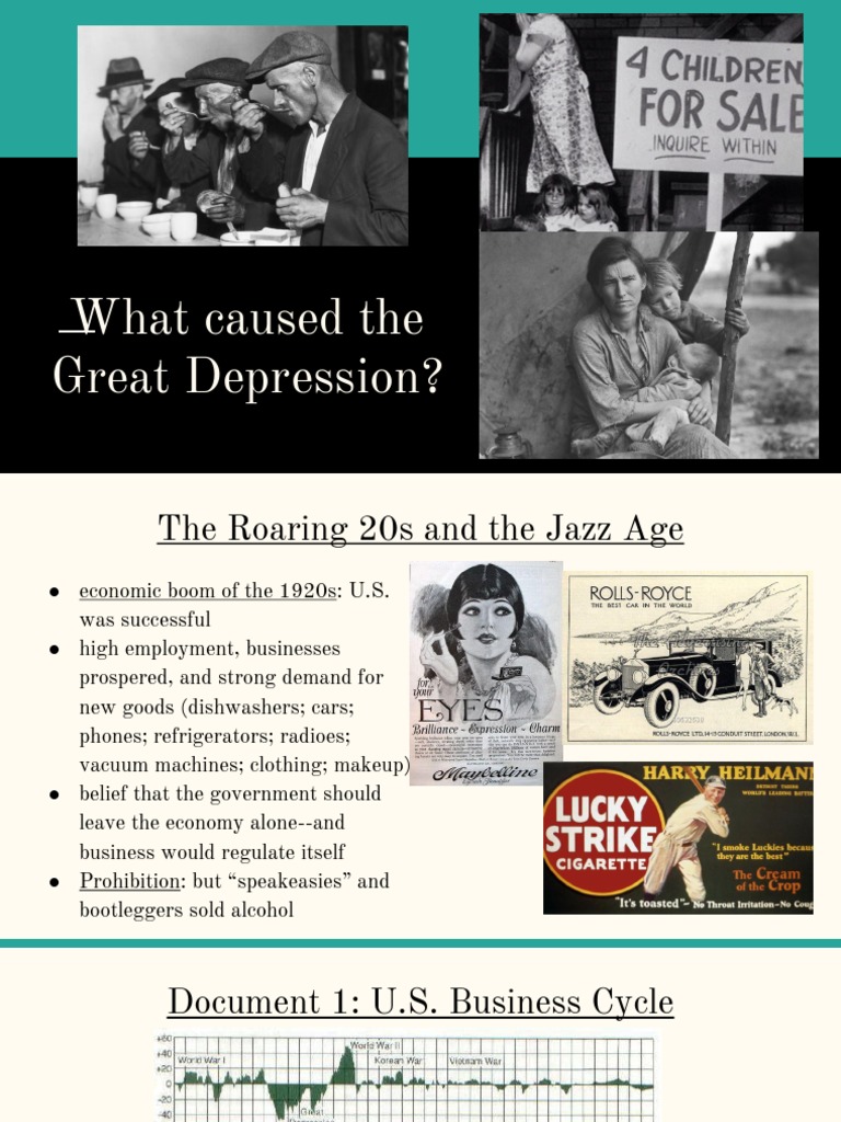 U - S - History Great Depression Causes DBQ | PDF | Recession ...