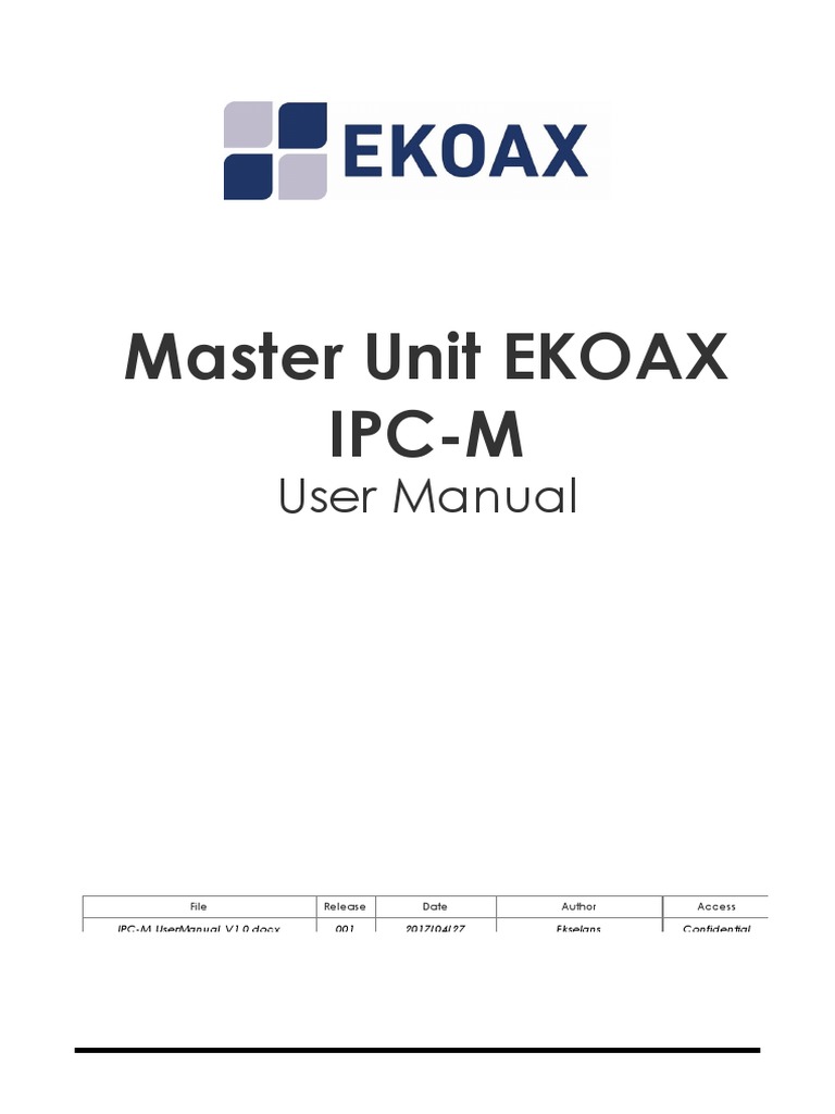Master UNIT EK IPC-M MANUAL | PDF | Ip Address | Computer Network