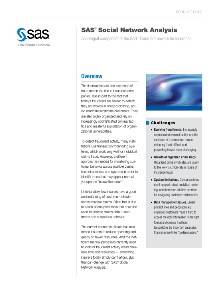 SAS Social Network Analysis | Download Free PDF | Fraud | Sas (Software)