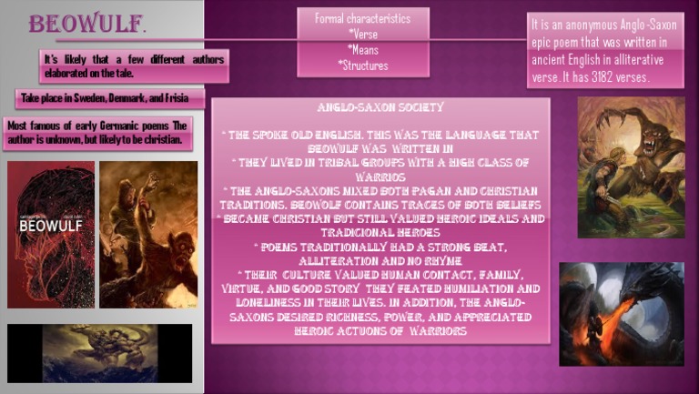 It Is An Anonymous Anglo-Saxon Epic Poem That Was Written in Ancient ...