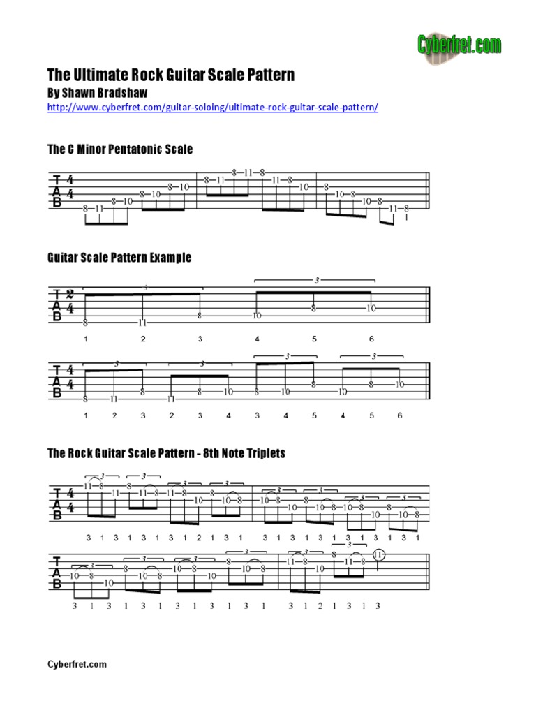The C Minor Pentatonic Scale: A Guide to the Ultimate Rock Guitar Scale ...
