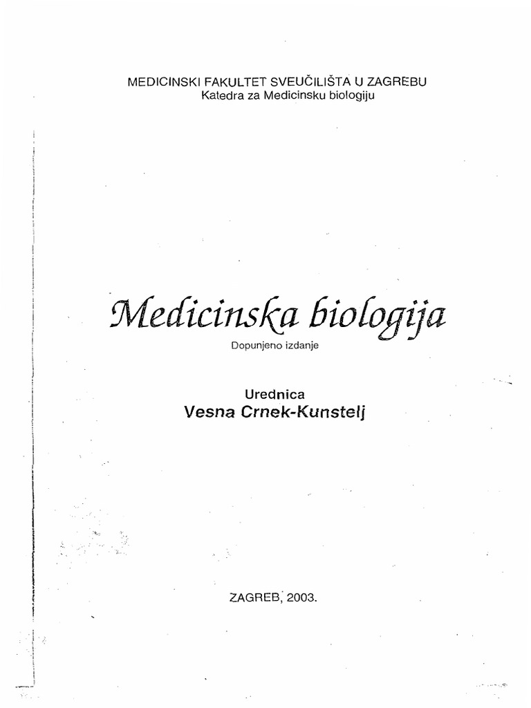 MEDICINSKA BIOLOGIJA, Kunstelj PDF | PDF