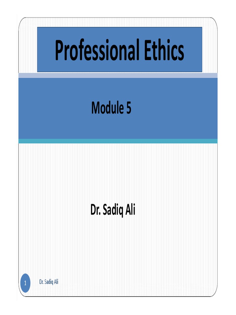 Module 5-Ethics - Part 2 | PDF | Applied Ethics | Economies