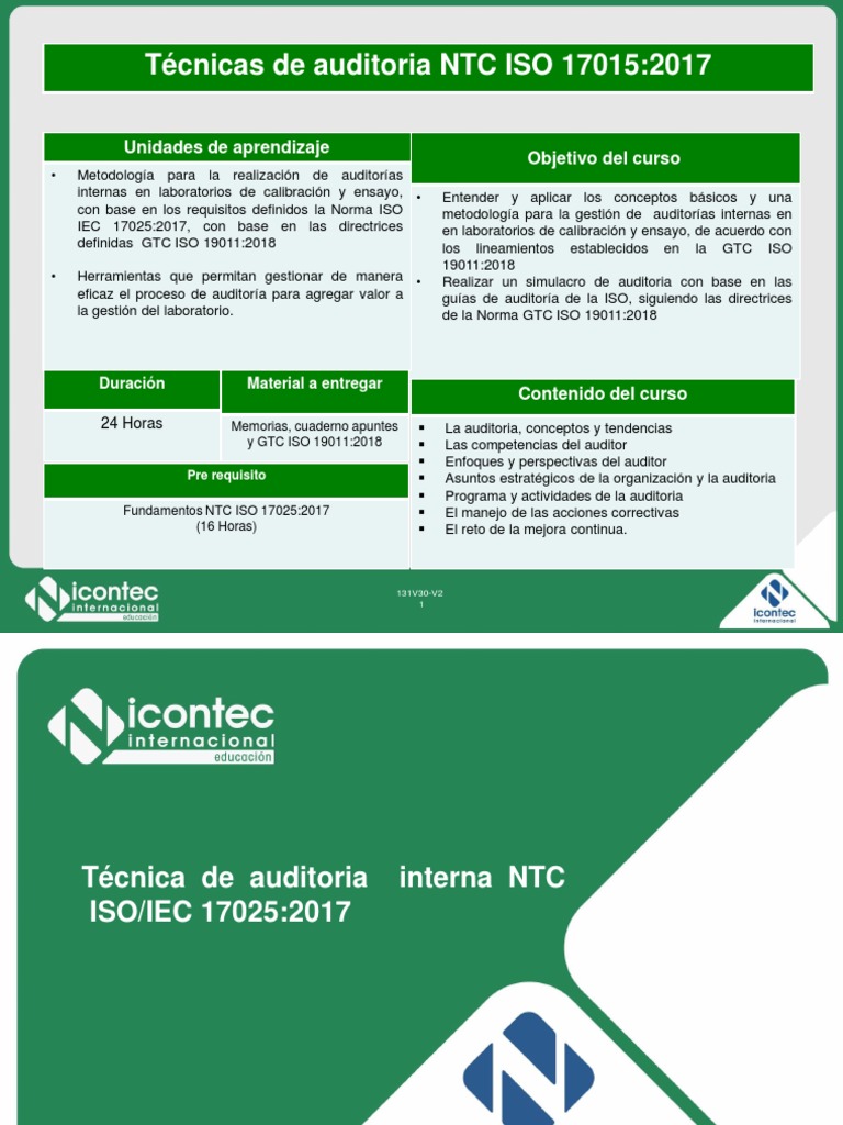 131V30-V2 Técnicas de Auditoria NTC ISO 17015 2017 | PDF | Auditoría ...