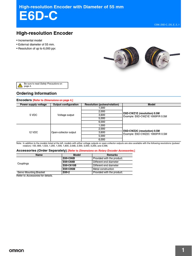High-Resolution Encoder With Diameter of 55 MM | Download Free PDF ...