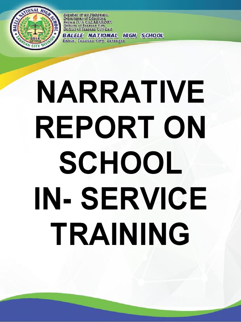 Narrative Report On School In-Service Training | PDF | Teachers ...