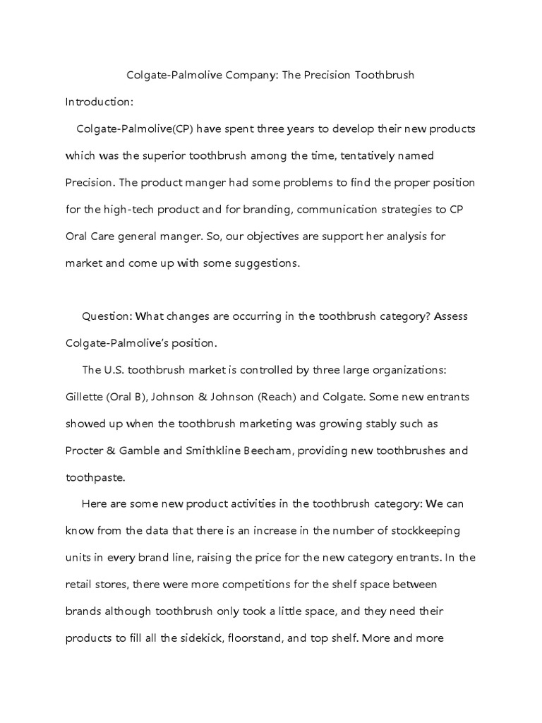 Colgate | PDF | Brand | Oral Hygiene