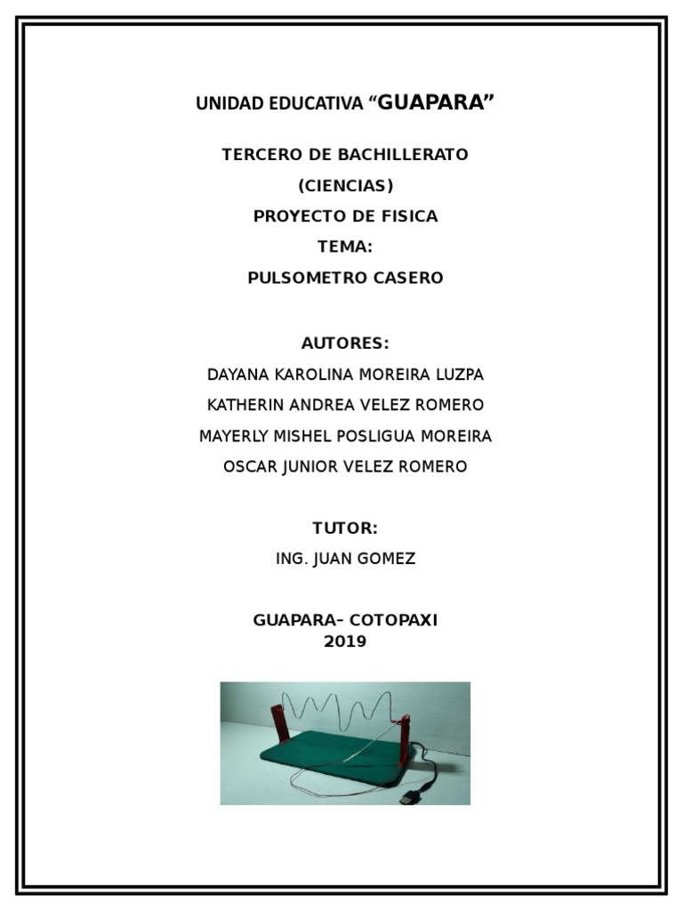 Diseño y construcción de un pulsómetro casero para medir la frecuencia ...
