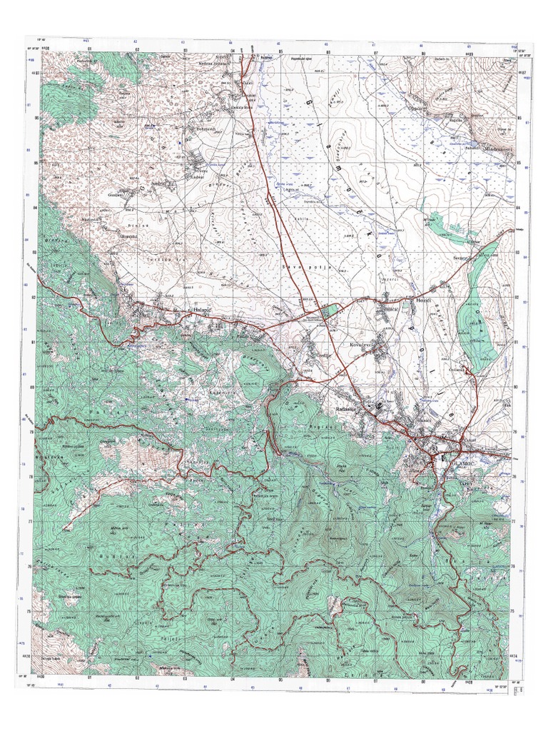 Topografska Karta Glamoc Halapicglaviceopacic PDF | PDF