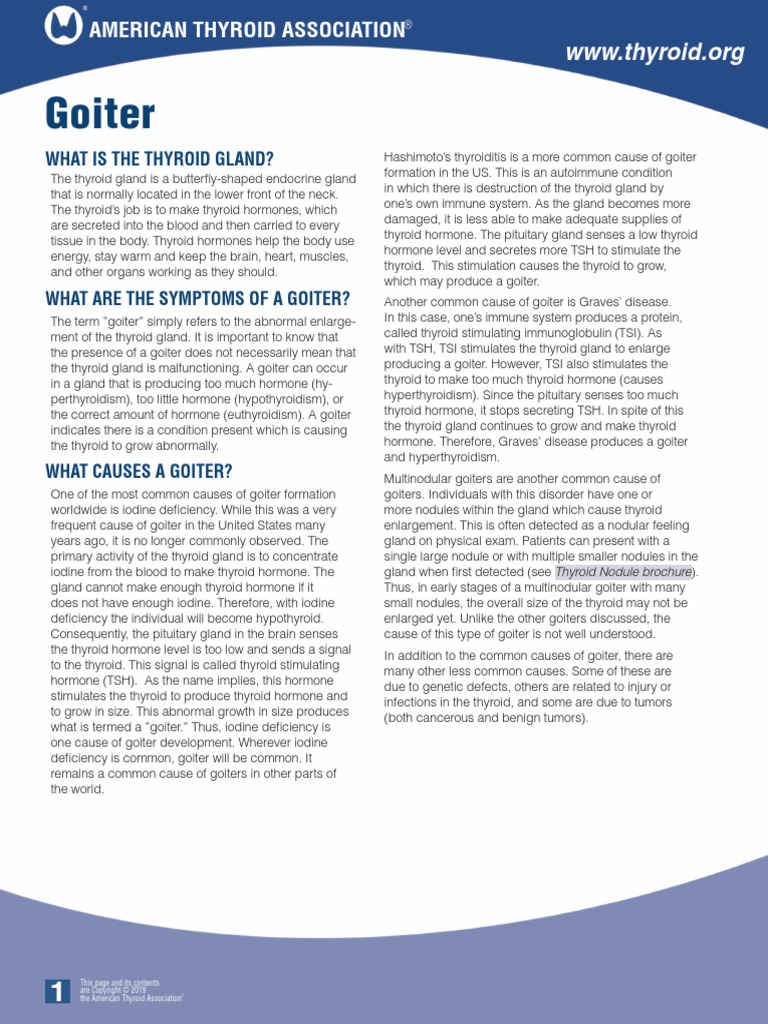Goiter: What Is The Thyroid Gland? | PDF | Thyroid | Hyperthyroidism