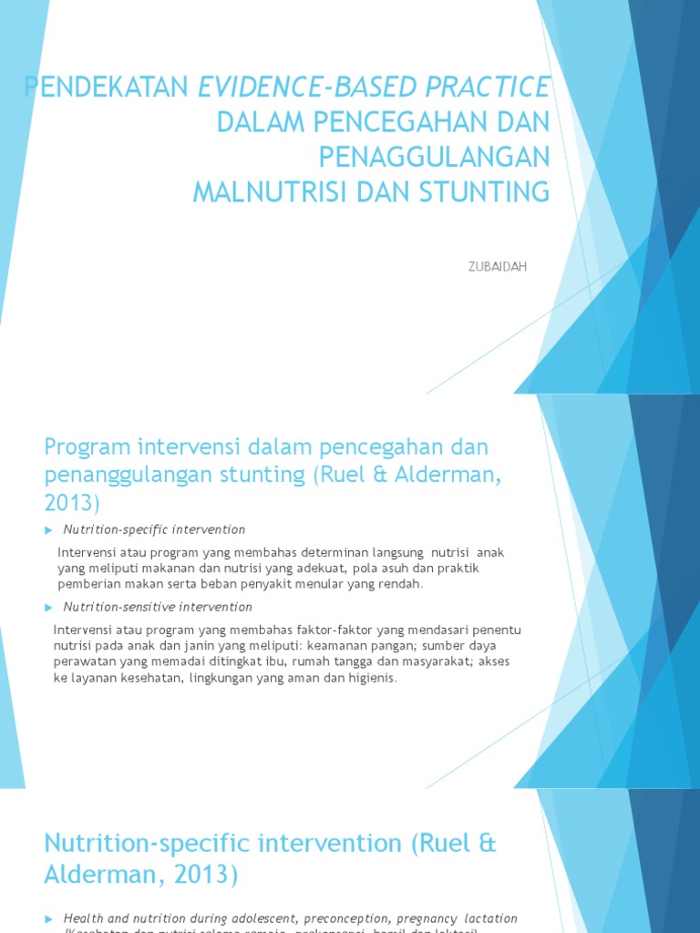 Materi - Evidence Based Practice Stunting - Zubaidah | PDF | Pengembangan Diri