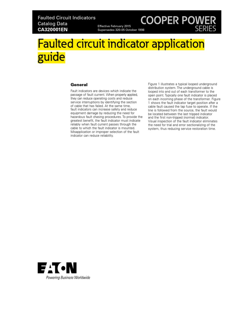 Faulted Circuit Indicator Application Guide: Cooper Power | PDF ...