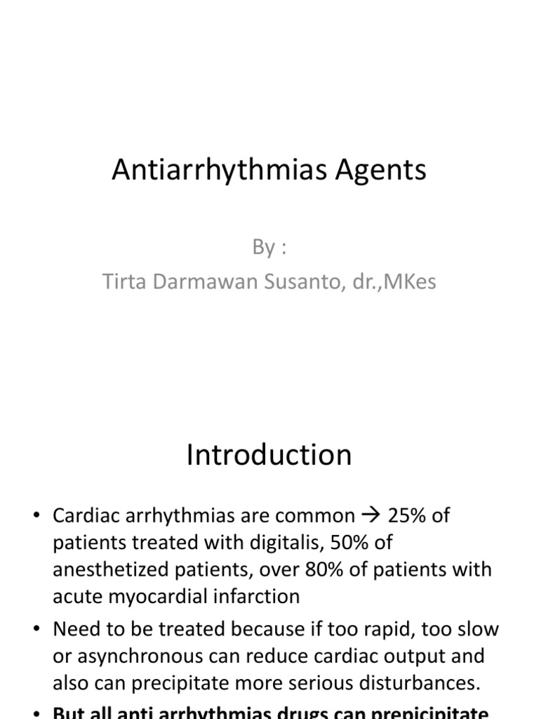 Antiarrhythmias Agents | PDF | Heart | Action Potential
