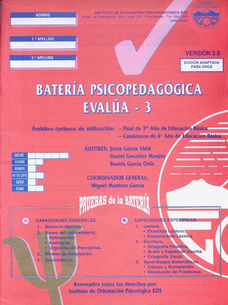 Protocolo Evalua 3 | PDF