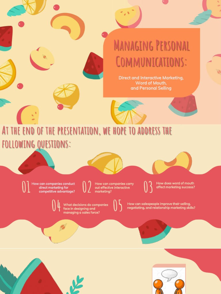 Managing Personal Communication | PDF | Direct Marketing | Mobile Marketing