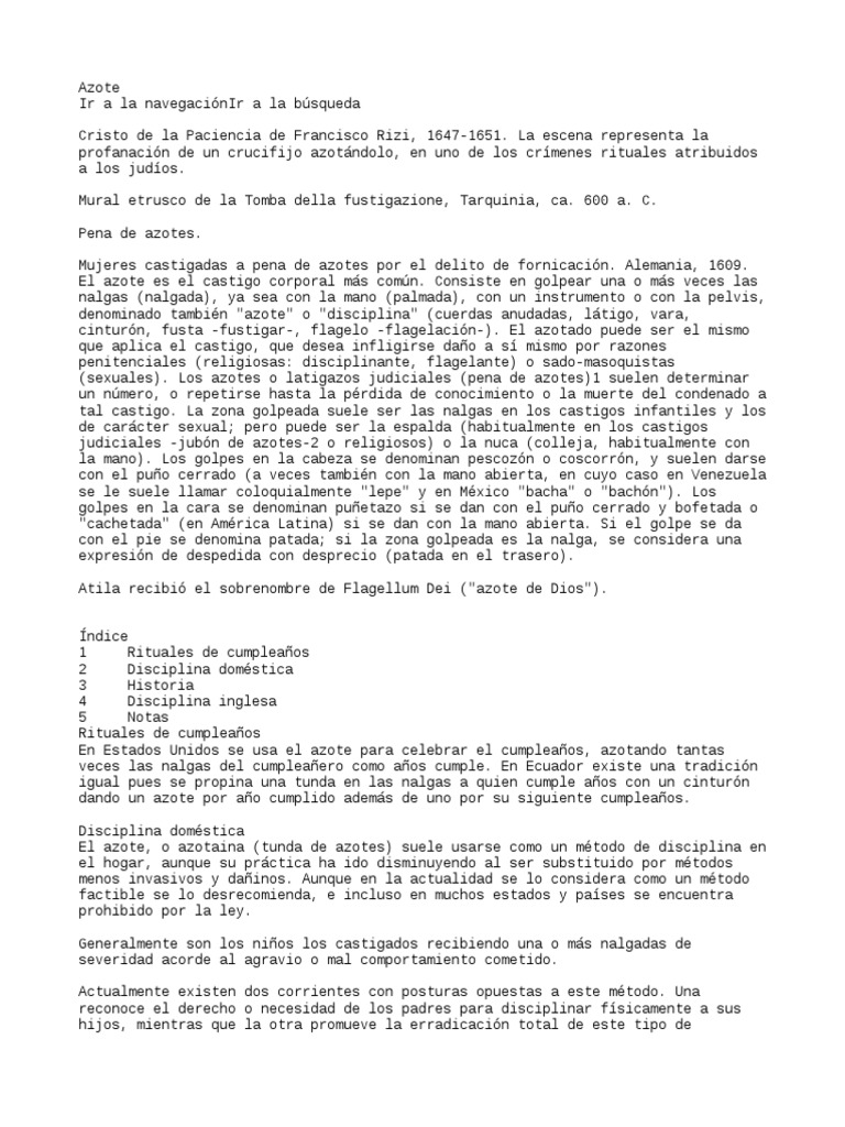 El azote como método de castigo corporal a través de la historia: desde ...