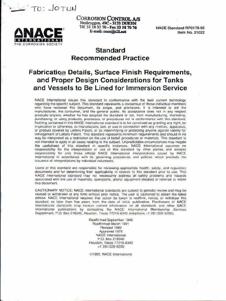 Nace RP 0178 Welding Before Painting PDF | PDF