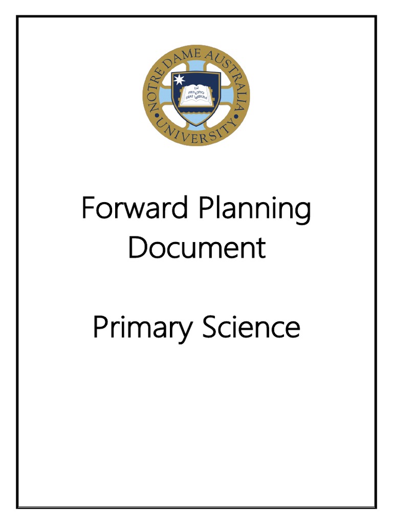 Forward Planning PDF Educational Assessment Learning