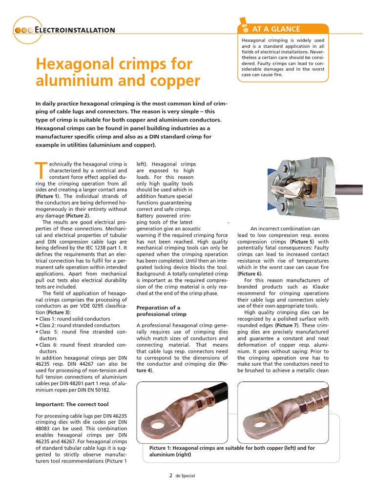Hexagonal Profile Crimping Benefits | PDF | Electrical Connector ...