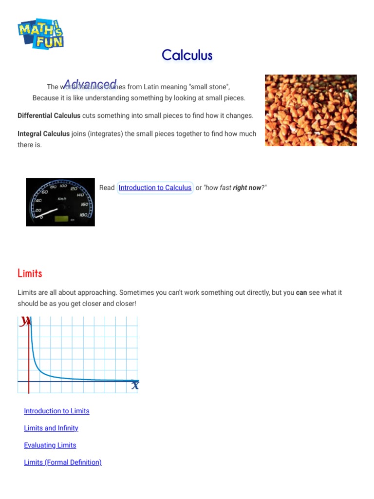 Calculus Math Is Fun | PDF | Derivative | Differential Calculus