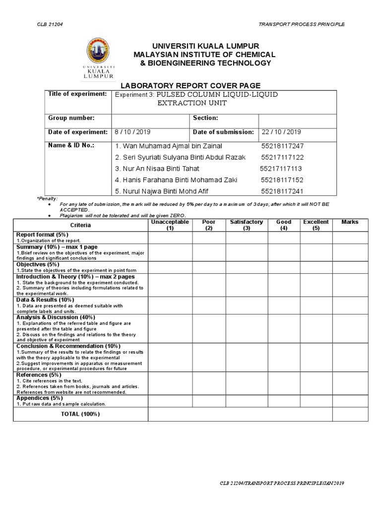 Lab Report TPP Experiment 3 | PDF | Phase (Matter) | Solution