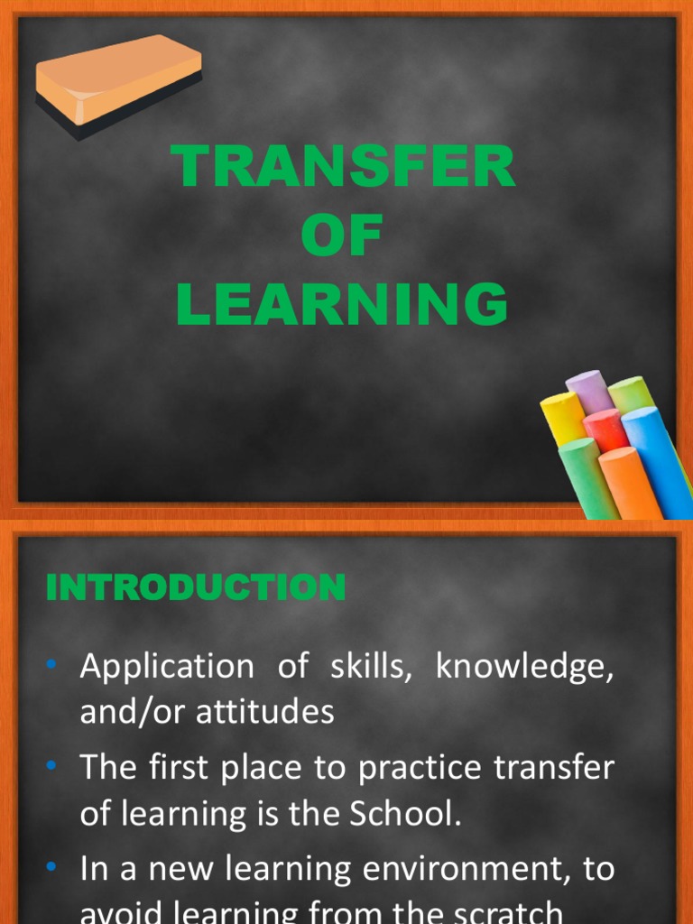 Transfer of Learning | PDF | Learning | Knowledge
