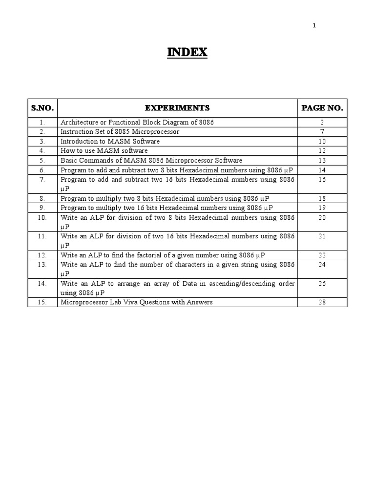 8086 Lab manual-DTU PDF | PDF | Digital Electronics | Areas Of Computer ...